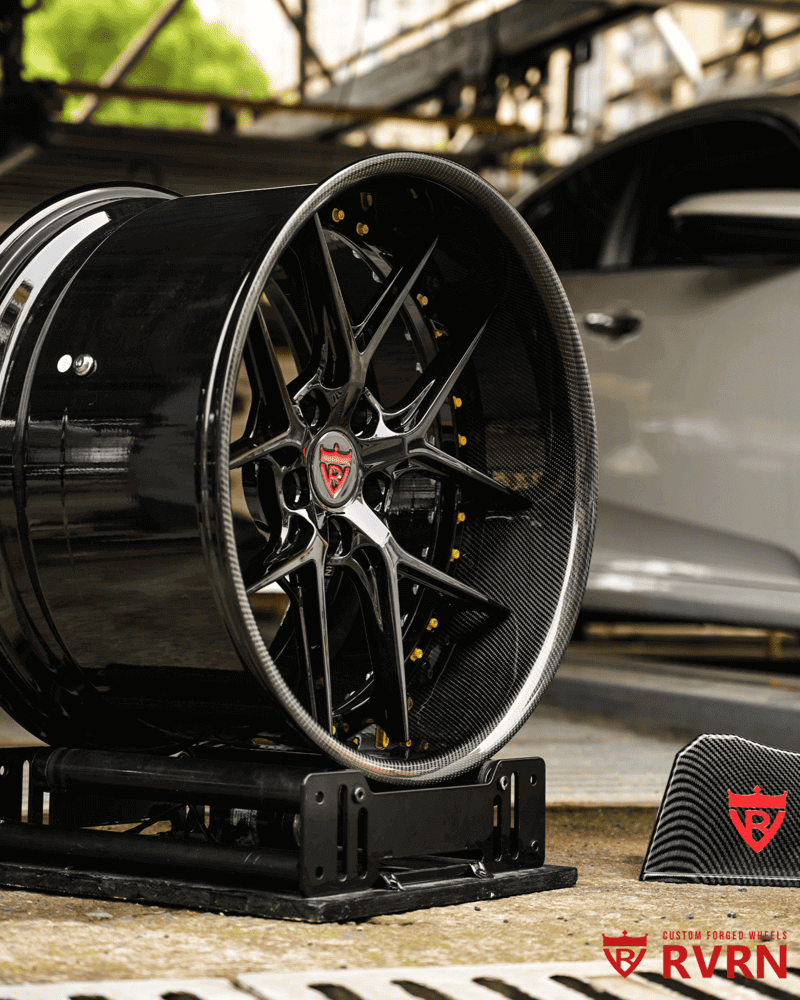 2007 Corvette C6 Deep Dish Black Yellow Forged Wheels – RVRN WHEELS