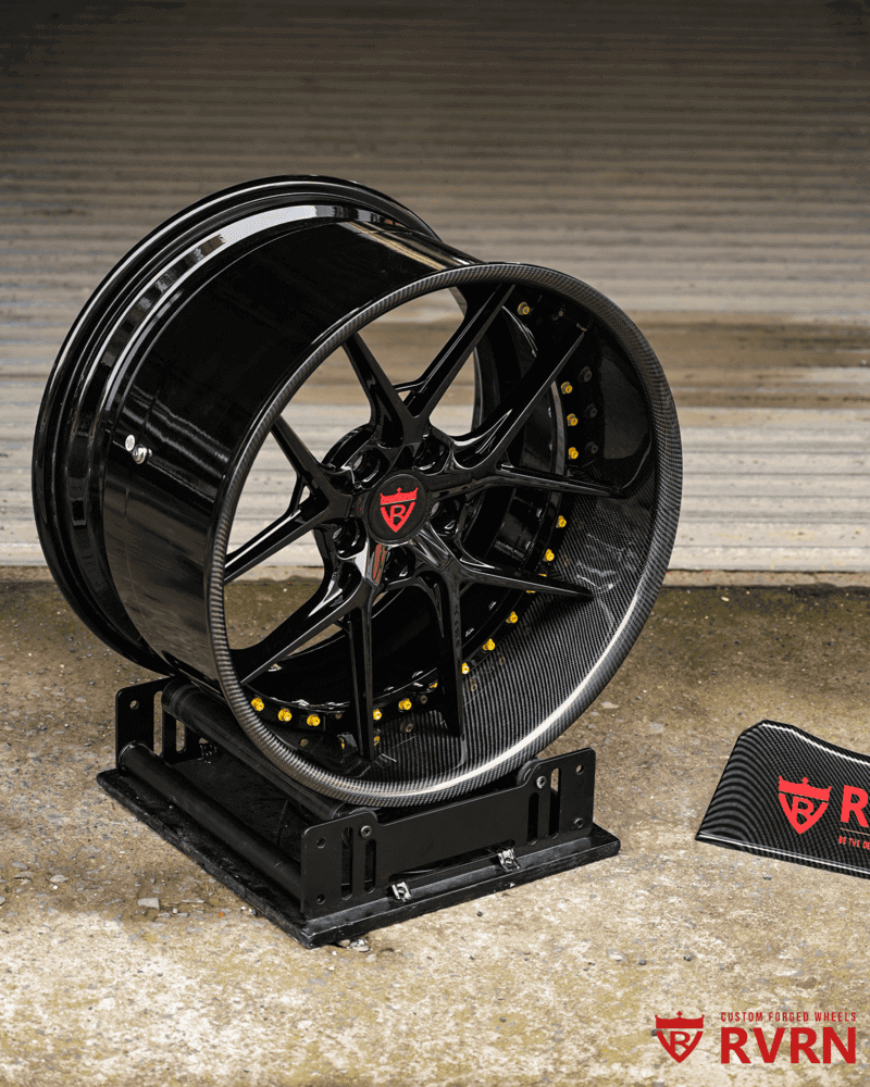 2007 Corvette C6 Deep Dish Black Yellow Forged Wheels – RVRN WHEELS
