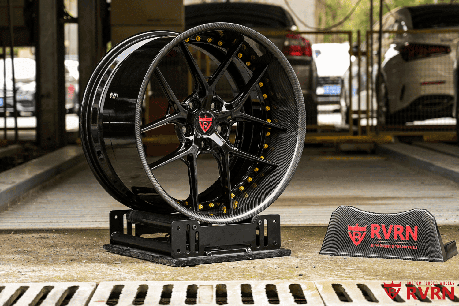 2007 Corvette C6 Deep Dish Black Yellow Forged Wheels – RVRN WHEELS