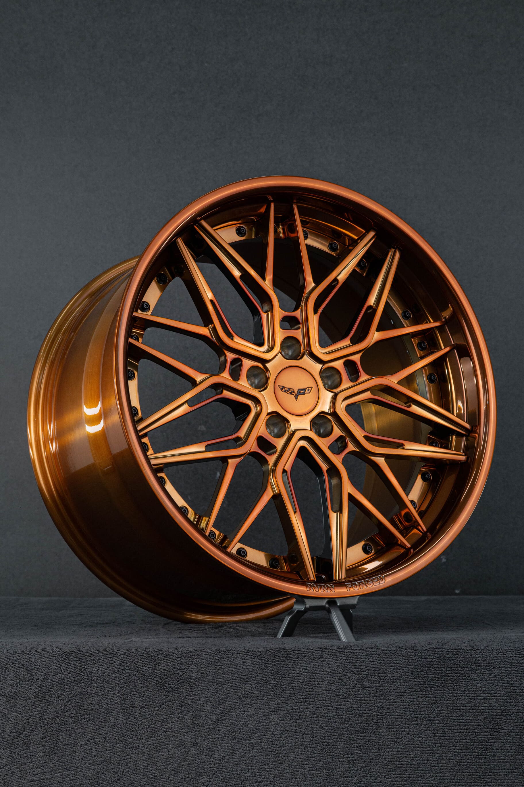 2008 C6 Corvette Custom Deep Dish 19" & 21" Bronze Wheels