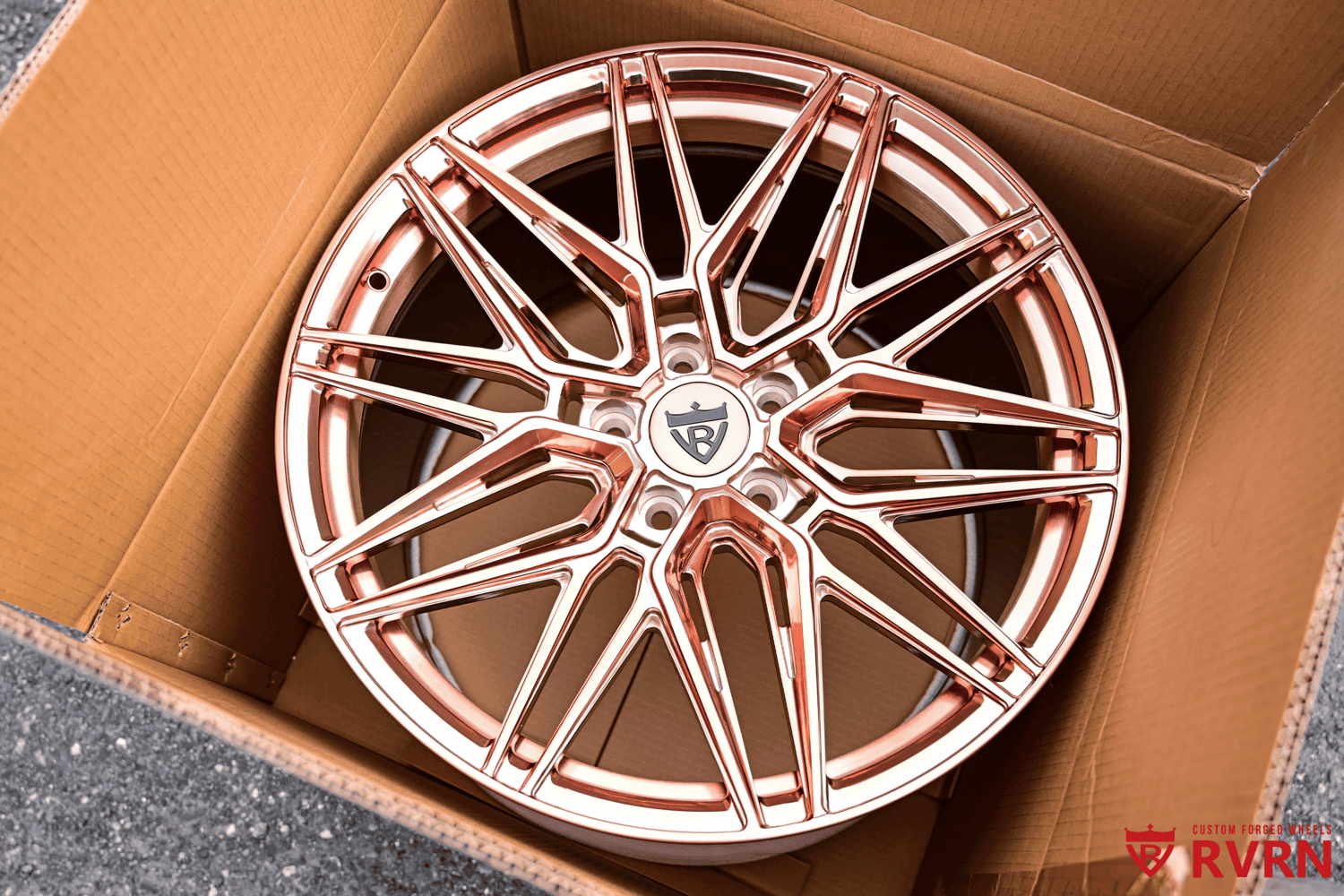 C7 Z06 Rose Gold Wheels | Custom Forged by RVRN Wheels – RVRN WHEELS