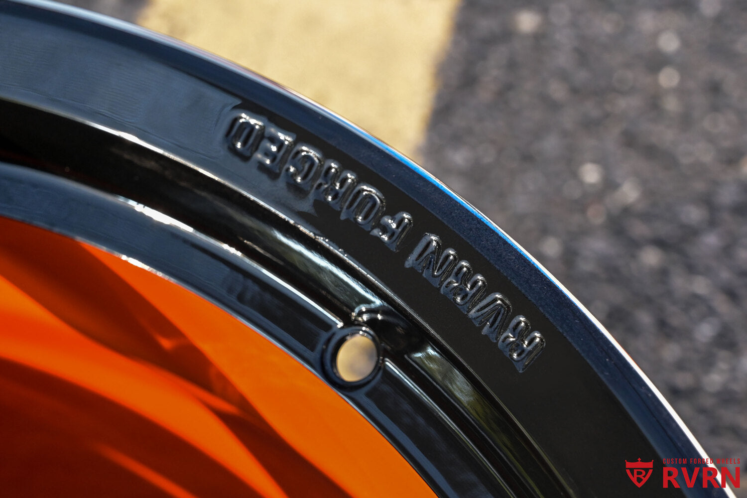 dodge challenger custom wheels | RV-MC35 Black & Orange – RVRN WHEELS