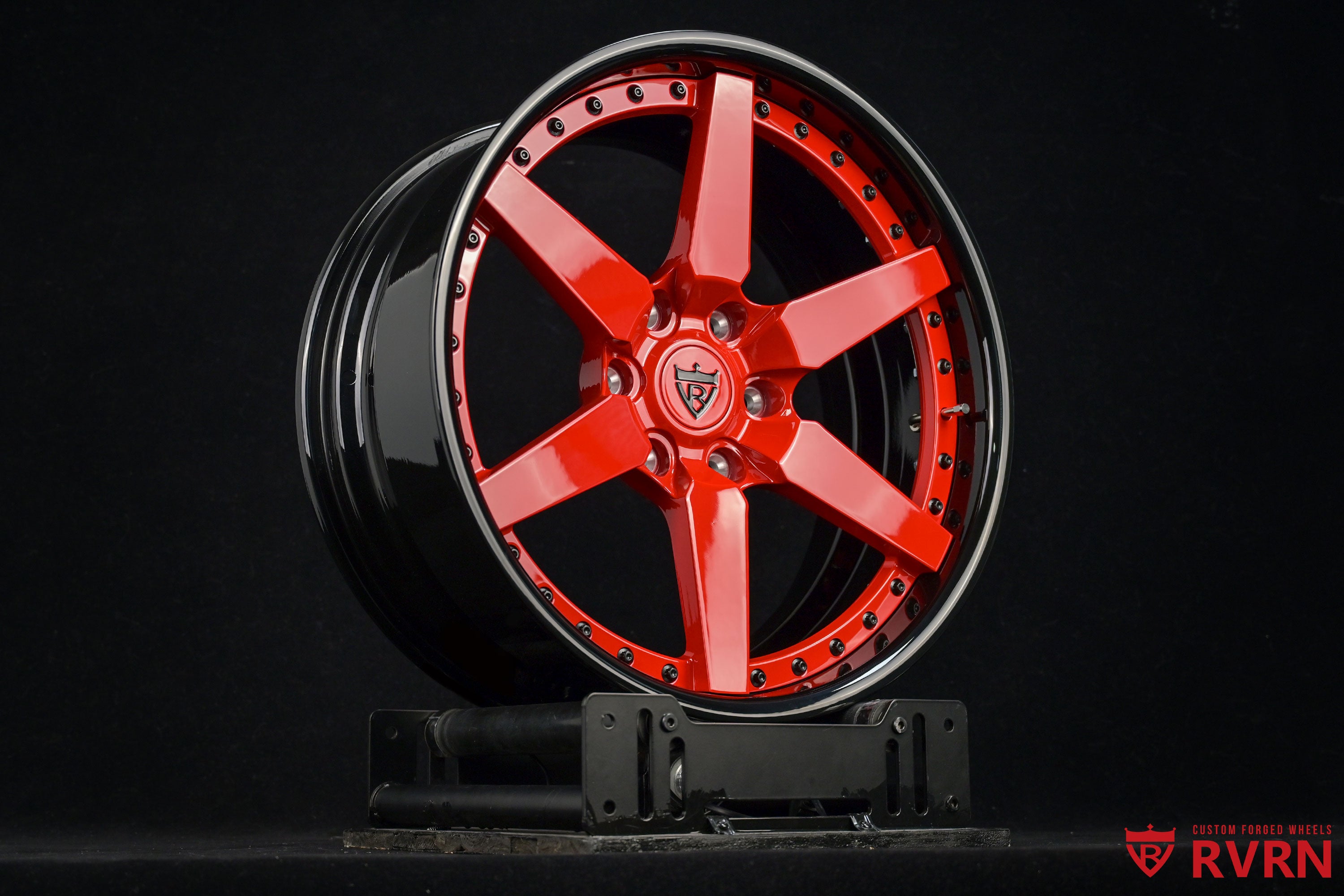 2022 Ram TRX Forged Wheels | Deep Dish Black & Red Rims – RVRN WHEELS