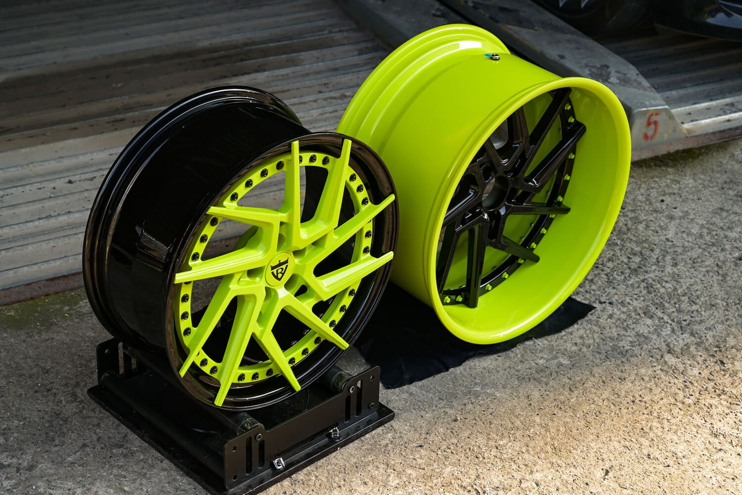 Campagna T-Rex Wheels: Custom Gloss Black & Green Set: RV-DF041 – RVRN ...