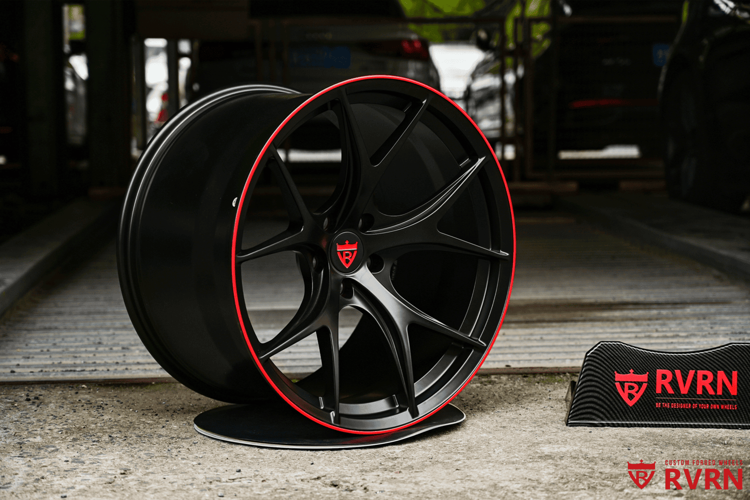 Custom Forged Red & Black C8 Z06 Concave Wheels