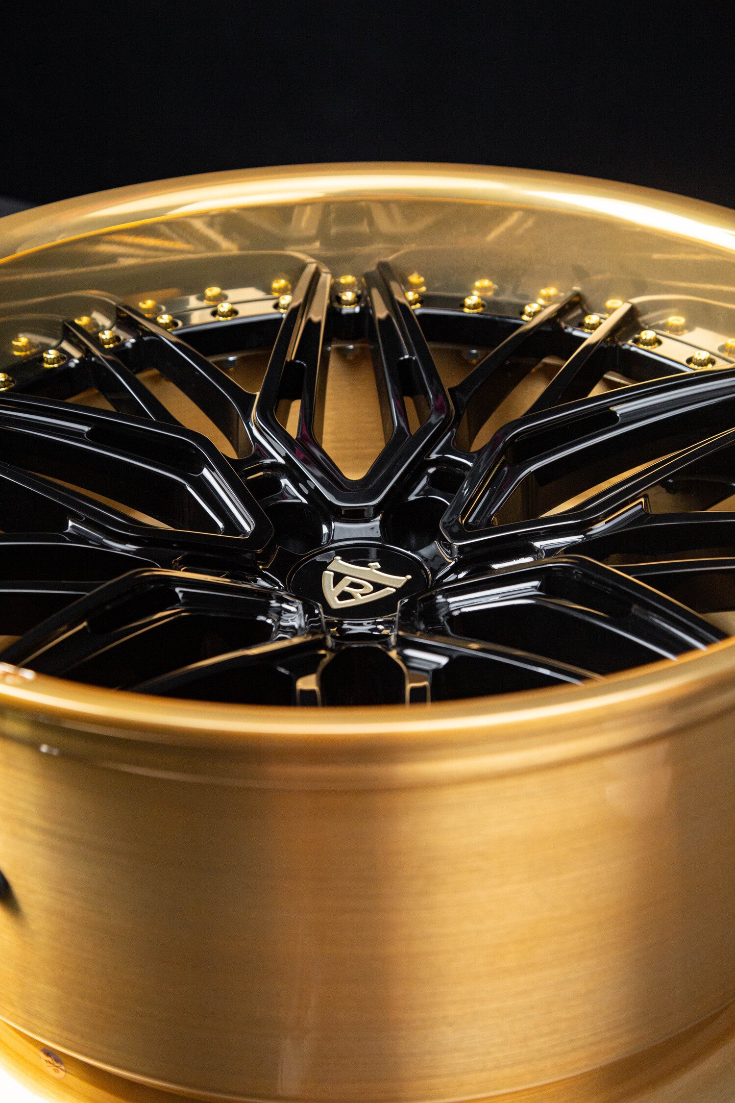 Dodge Charger Gold Wheels: Custom RV-T081 Deep Dish Rims – RVRN WHEELS
