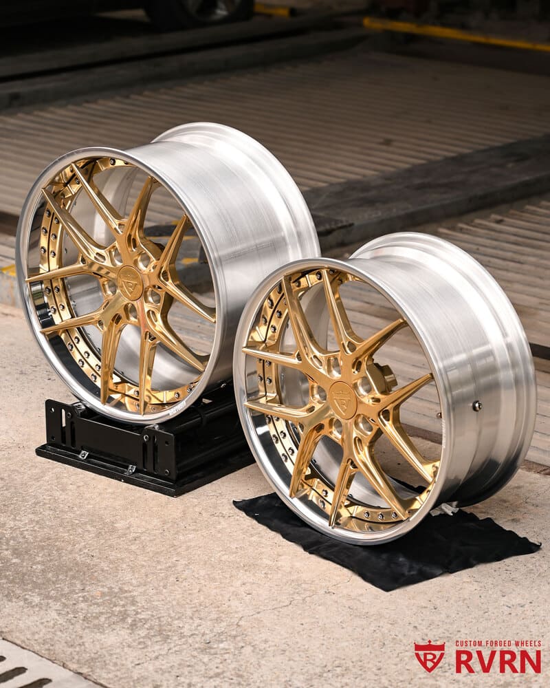 2020 C8 Corvette Deep Dish Forged Wheels in Gold & Chrome – RVRN WHEELS