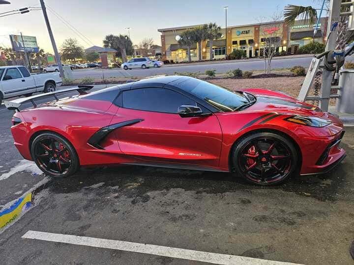 Black & Red Corvette Forged Wheels – C8 Aftermarket Rims – RVRN WHEELS