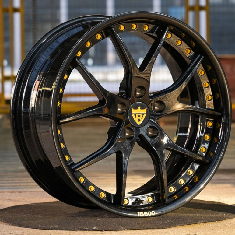 Lexus Wheels | Custom Black & Yellow RV-DC24 for 2025 IS500 – RVRN WHEELS