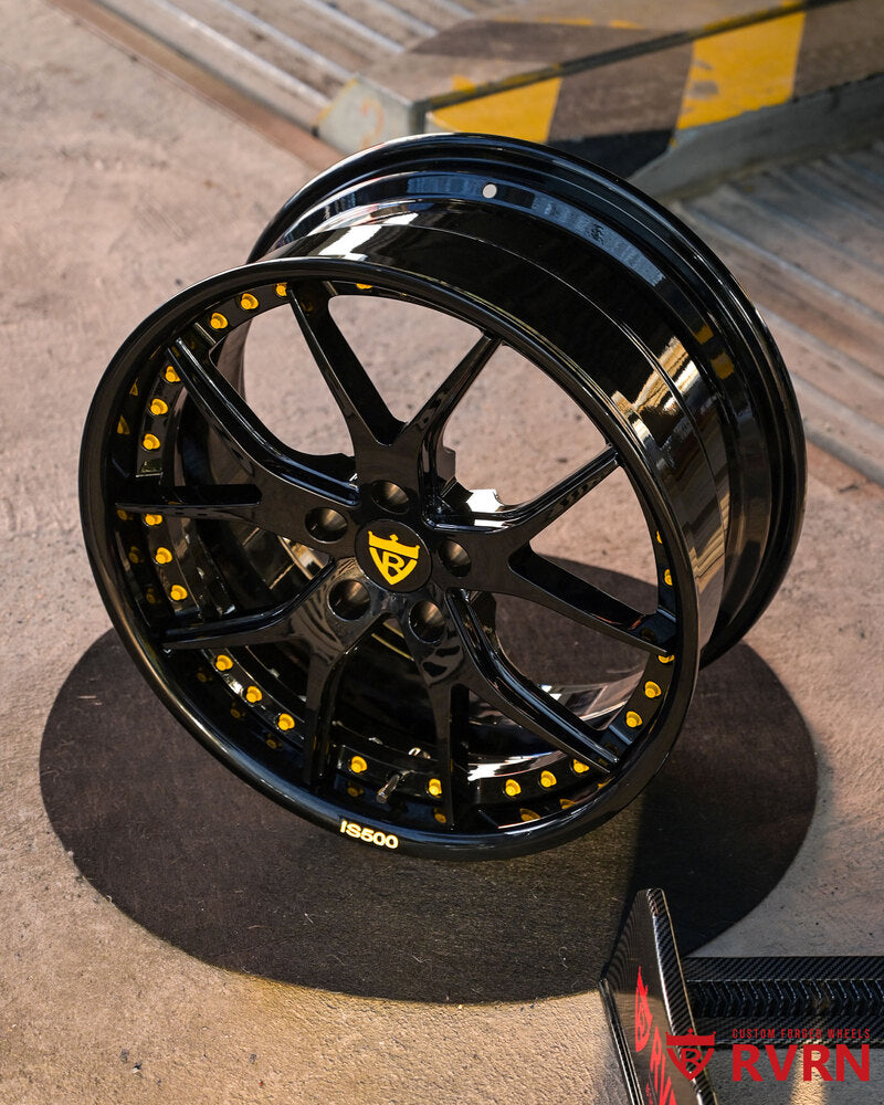 Lexus Wheels | Custom Black & Yellow RV-DC24 for 2025 IS500 – RVRN WHEELS