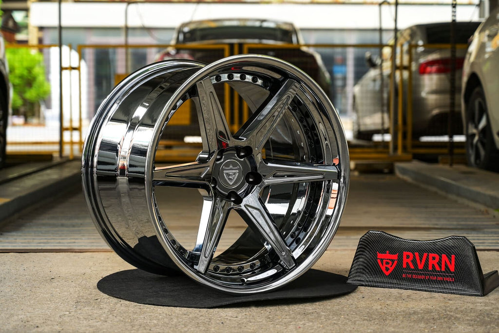 Corvette C8 Wheels: Custom Black Chrome RV-DC19 Rims – RVRN WHEELS