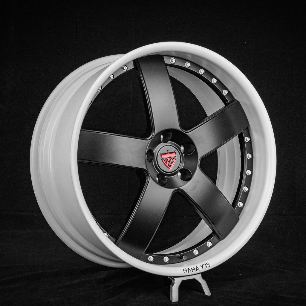 Custom Forged 2023 Tesla Model Y 21-inch Black & White Wheels – RVRN WHEELS