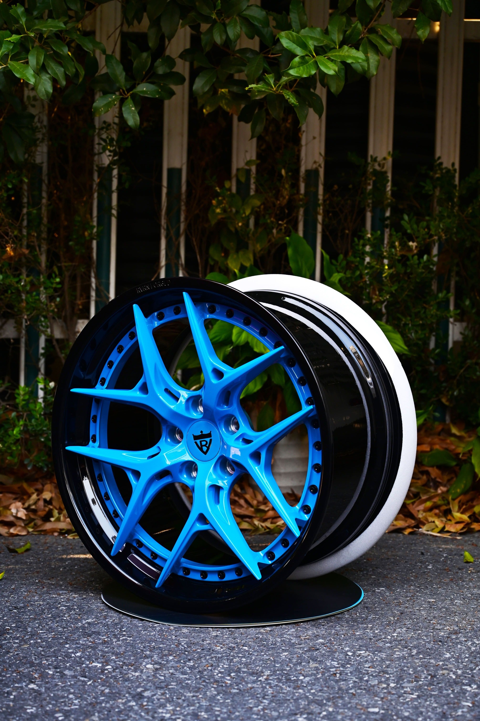 Custom 20 inch Chevy Camaro ZL1 Wheels-Rapid Blue 2-Piece RVRN Forged
