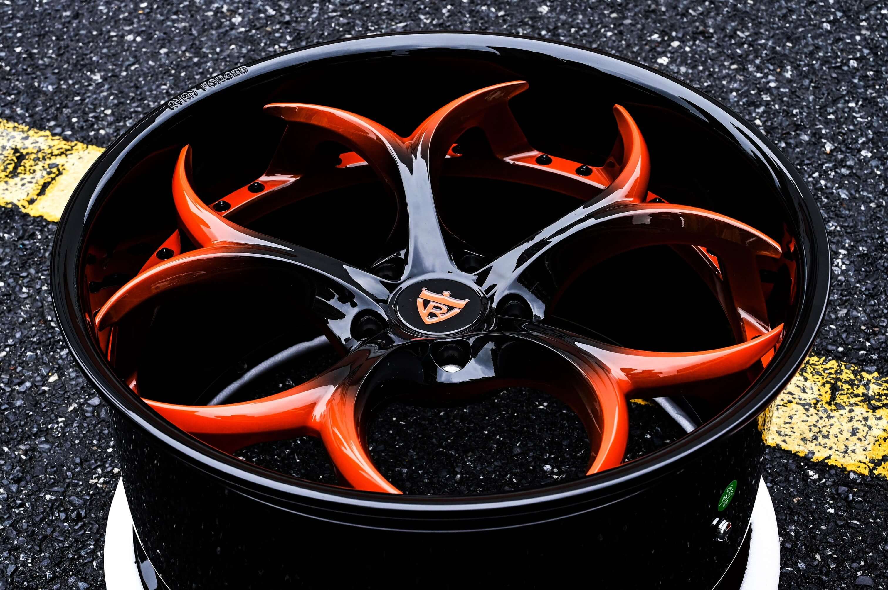 2021 Corvette C8 Z51 Orange & Black Custom Wheels: RV-DS016 – RVRN WHEELS