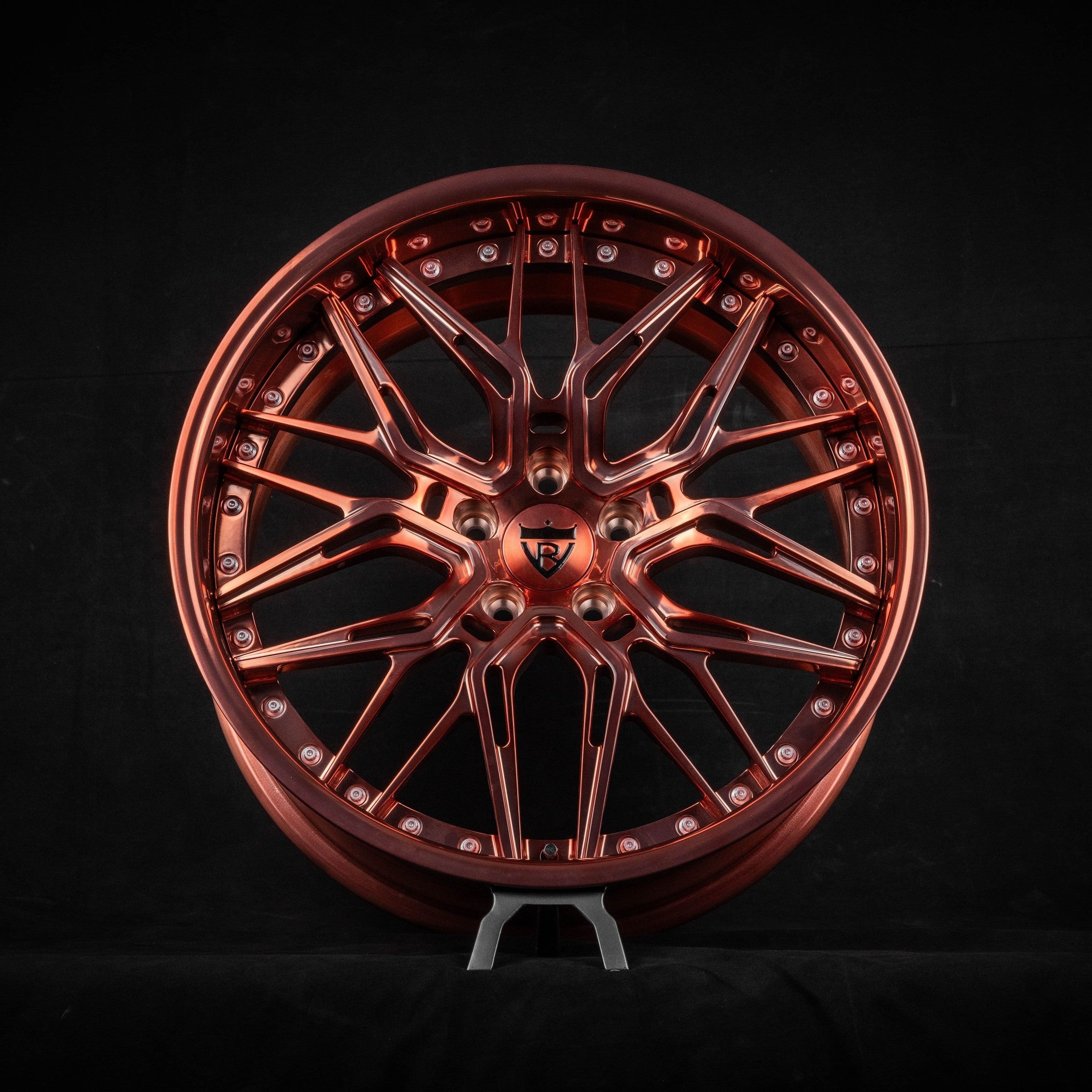 Dodge Challenger Rose Gold Custom Deep Dish Wheels-RV-T081