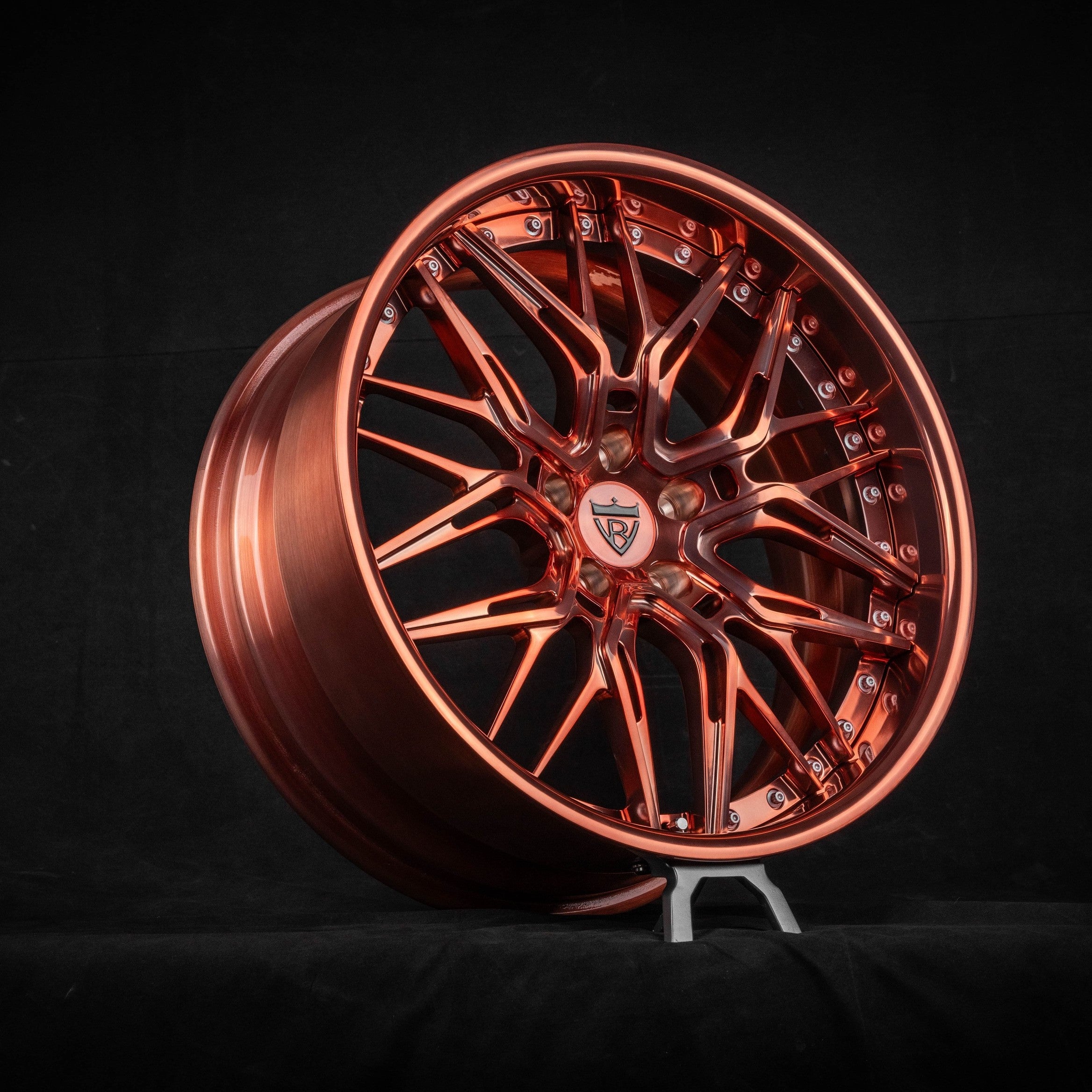 Dodge Challenger Rose Gold Custom Deep Dish Wheels-RV-T081