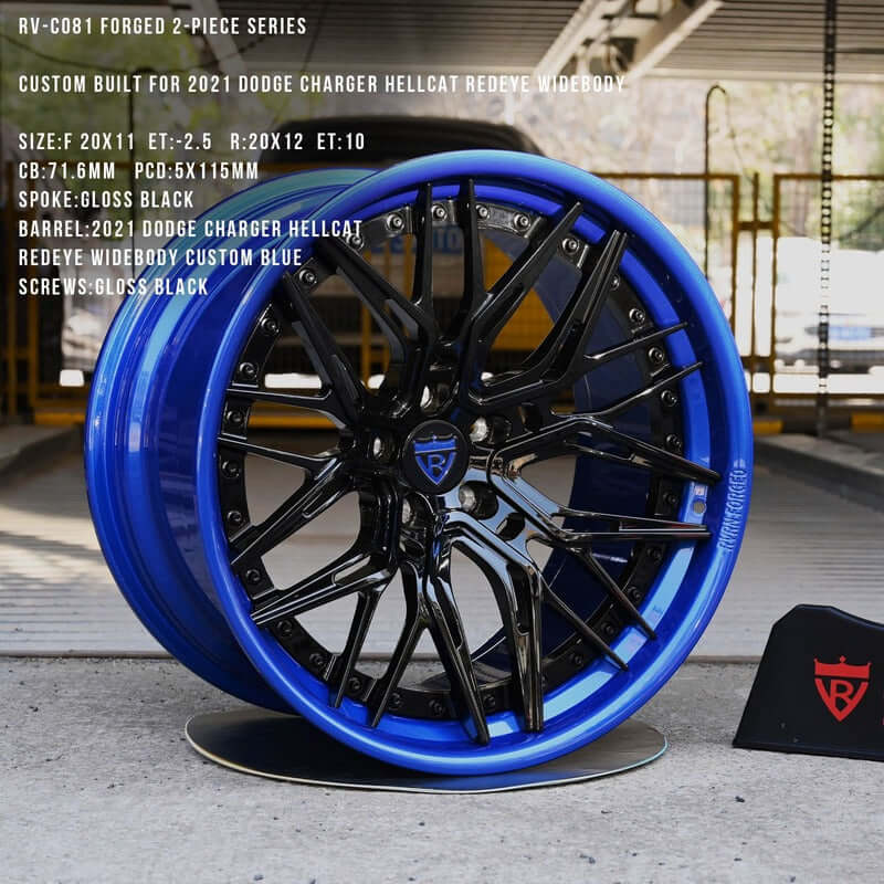 RVRN Custom Forged 2-Piece Dodge Charger Wheels: RV-DR88