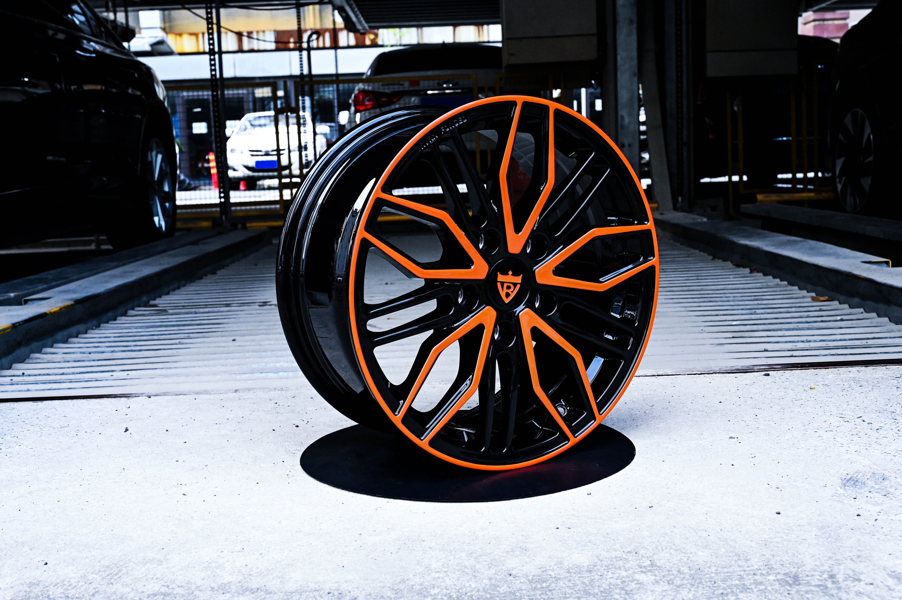 Jeep Gladiator Custom Forged Orange Monoblock Wheels