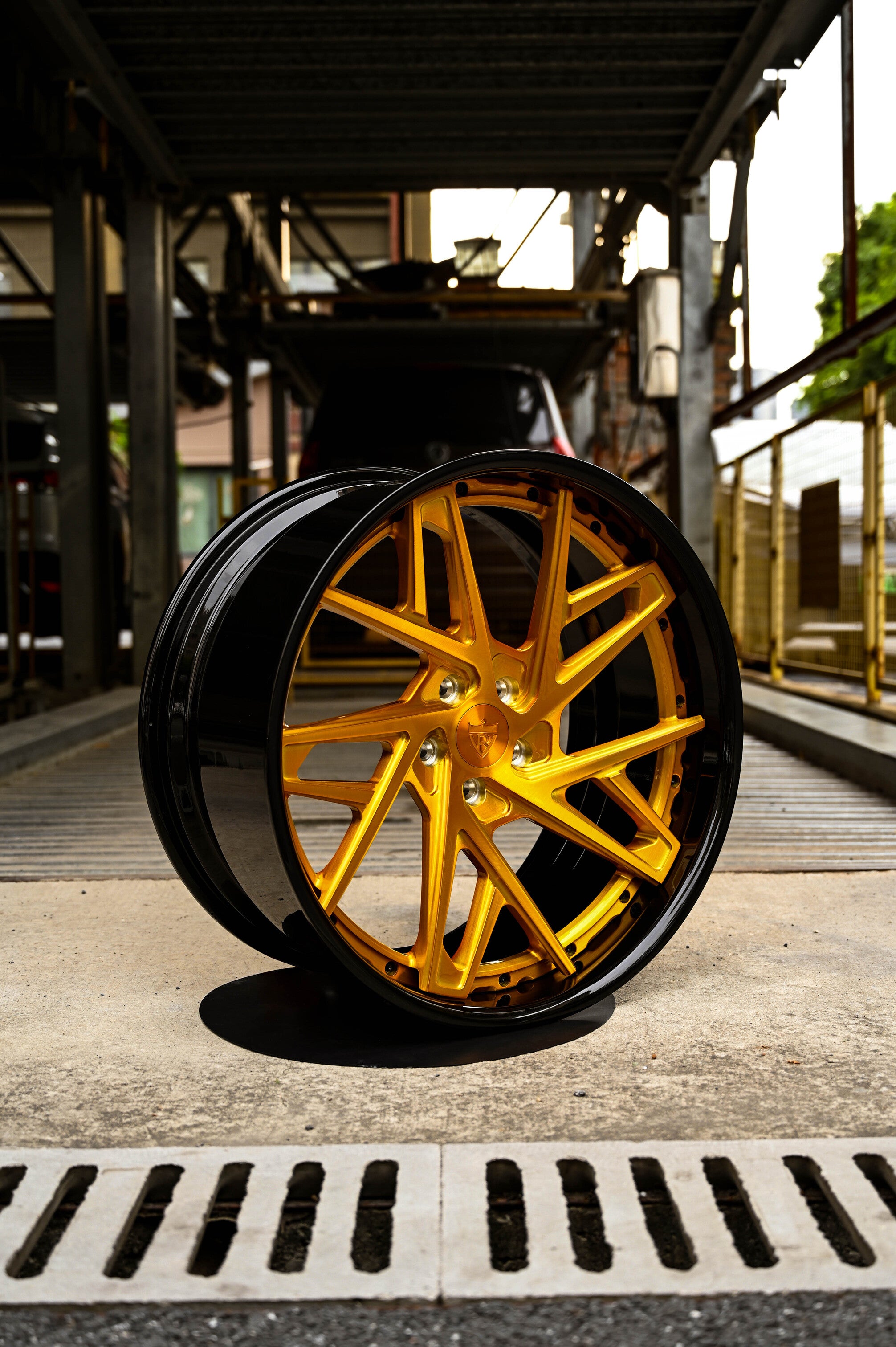 Cadillac CTS-V Custom Forged Wheels-Custom Per Order-Gold Black Rims ...