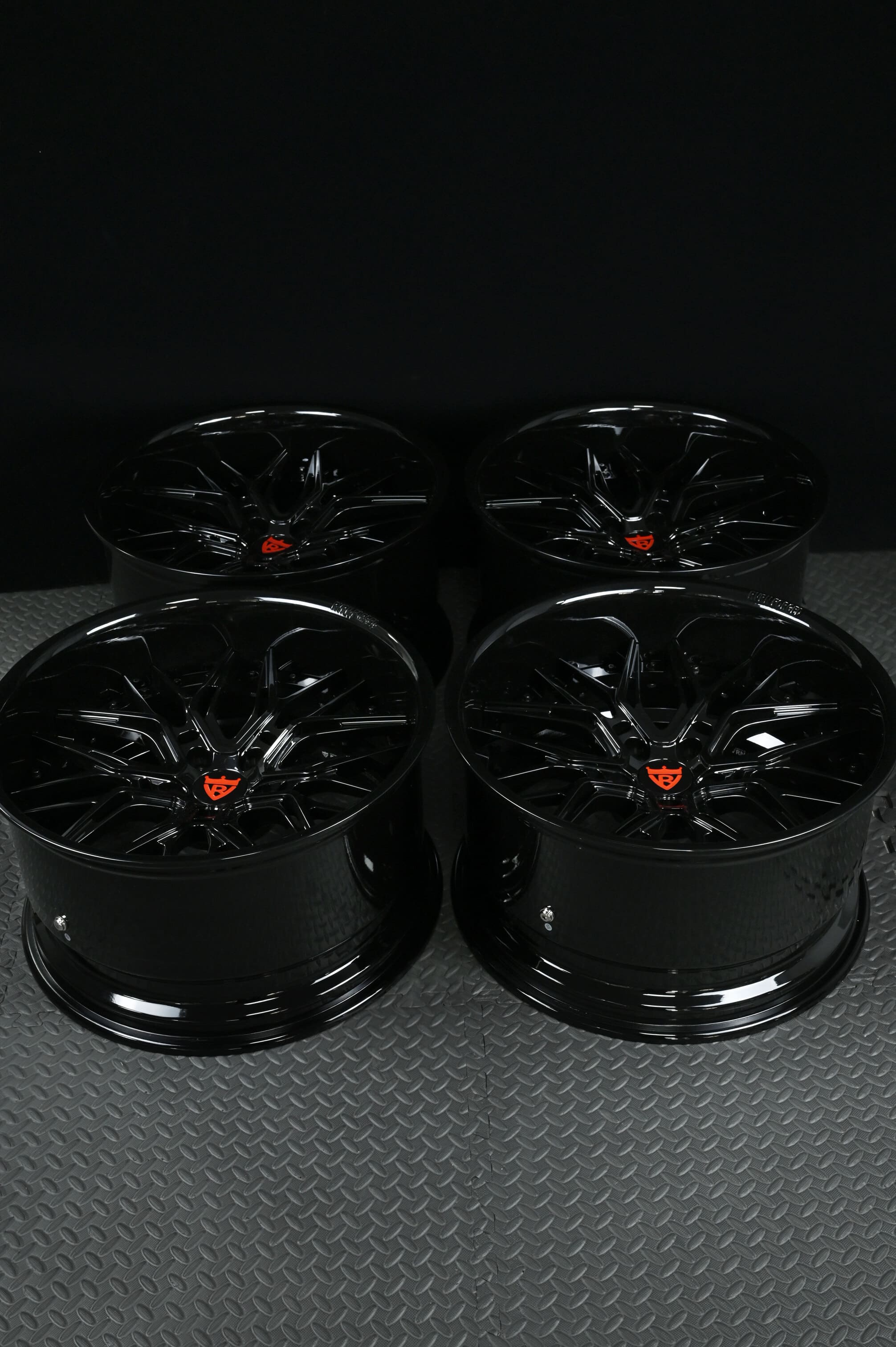 2012 Dodge Challenger Aftermarket Wheels-Deep Dish Black Forged Custom ...