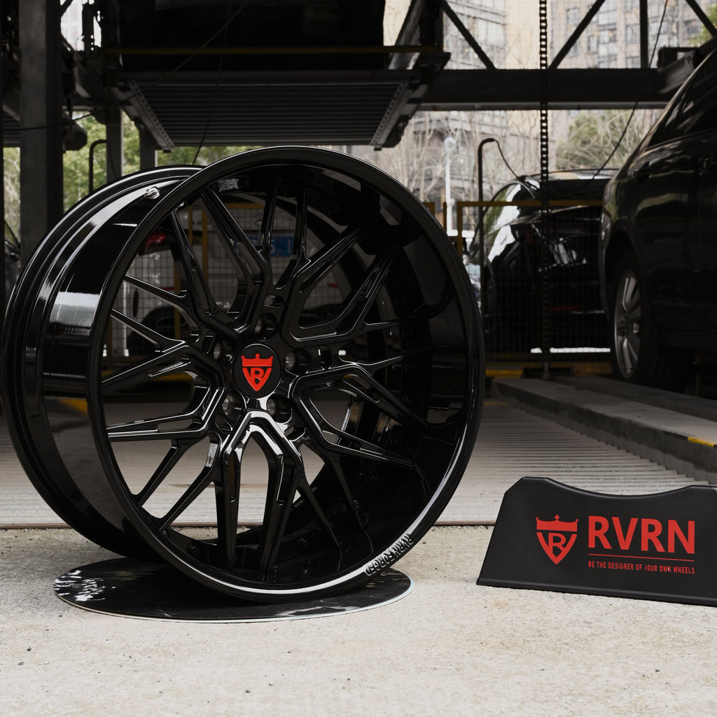 2012 Dodge Challenger Aftermarket Wheels-Deep Dish Black Forged Custom ...