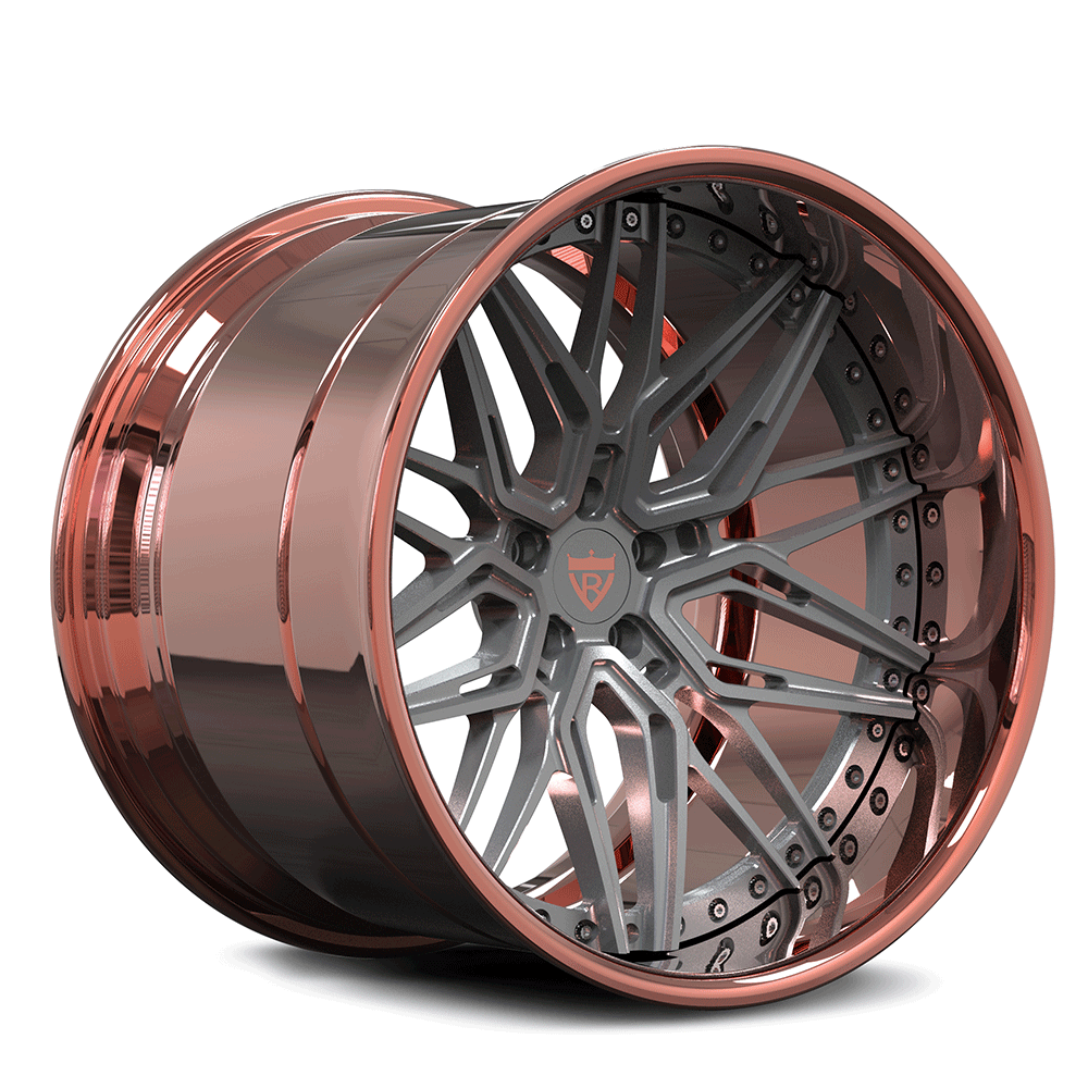 Custom Deep Dish Forged 2-Piece Wheels: RV-T081 | Rose Gold Rims