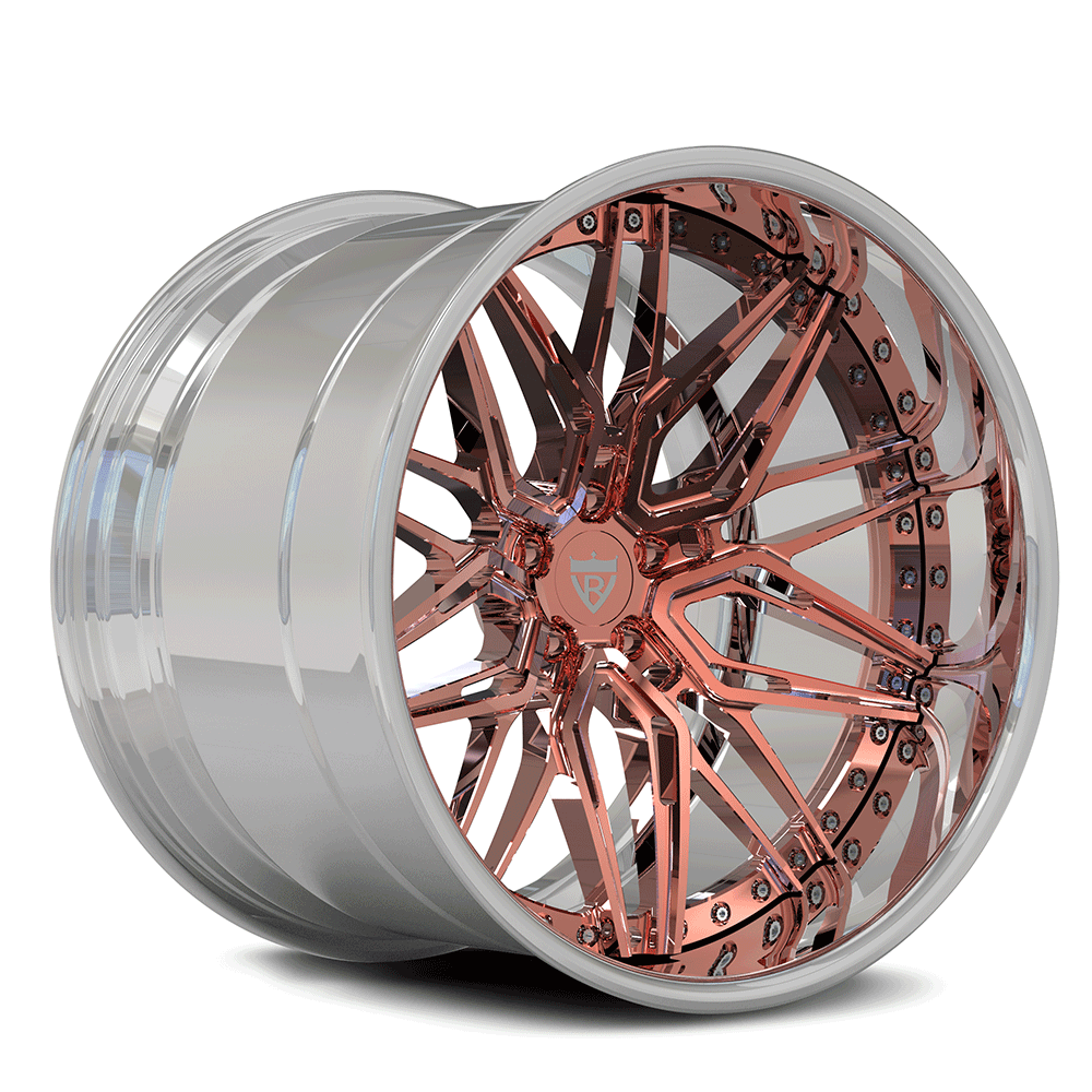 Custom Deep Dish Forged 2-Piece Wheels: RV-T081 | Rose Gold Rims