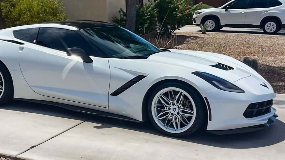 2016 Corvette C7 Custom White & Black Wheels: RV-MS808 – RVRN WHEELS
