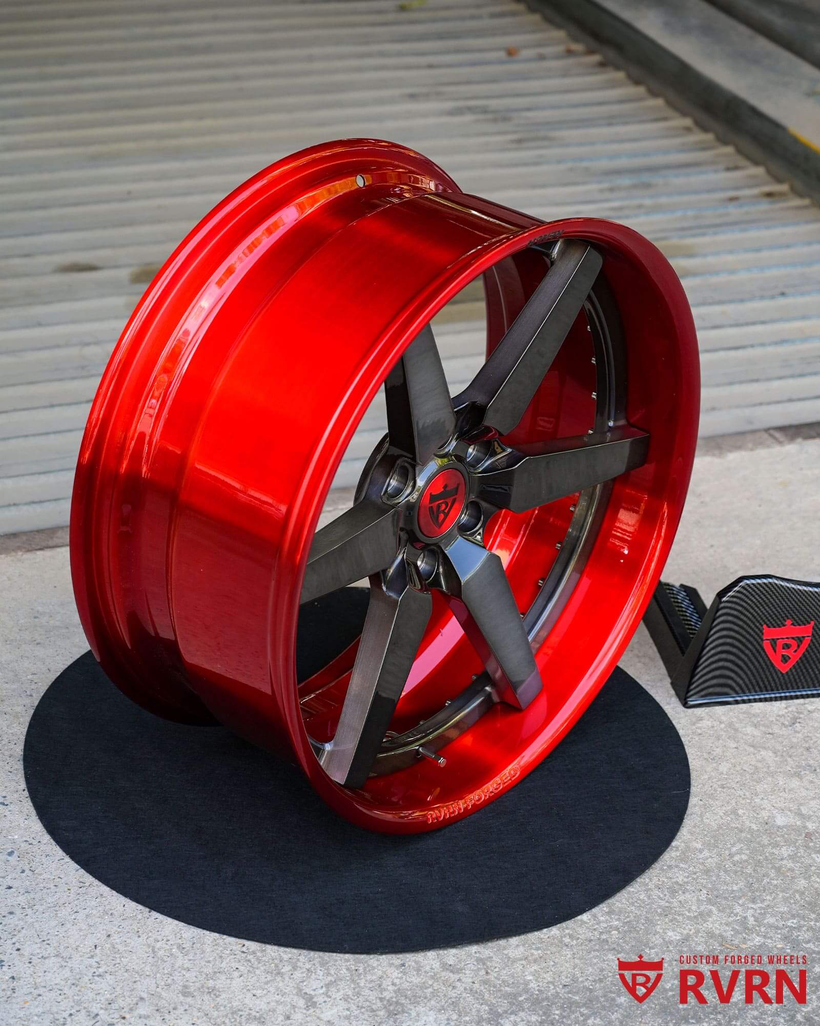 2018 Ford F150 Custom Forged Red & Black 22" Wheels: RV-DF14 – RVRN WHEELS