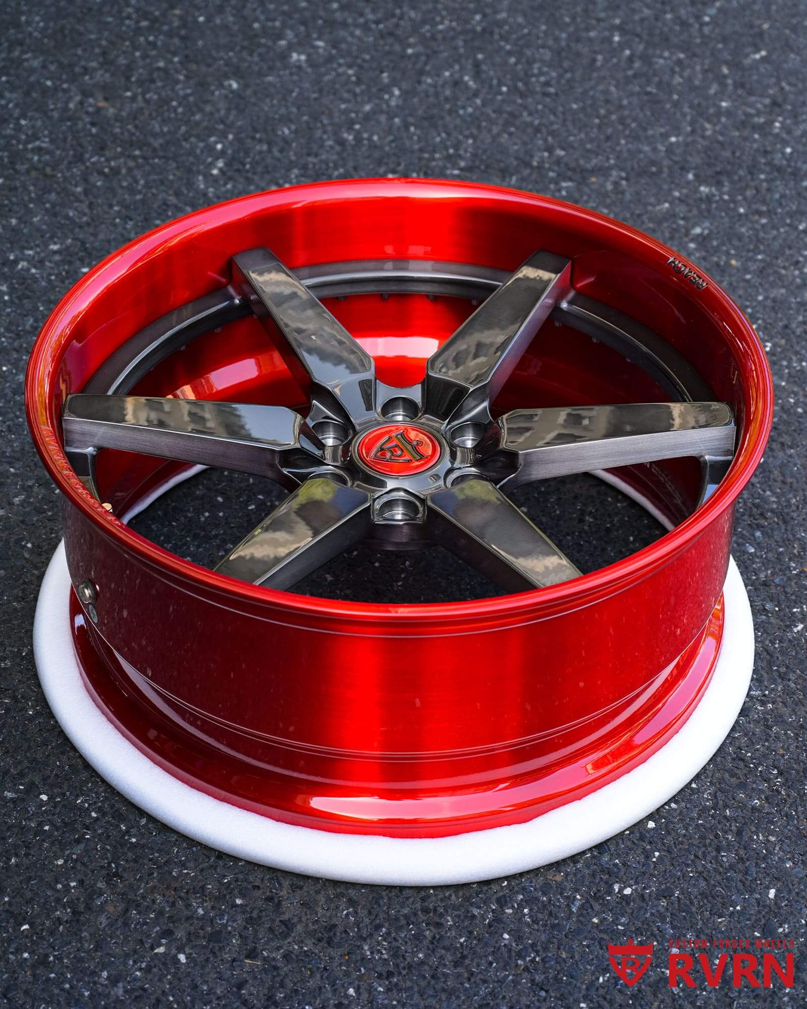 2018 Ford F150 Custom Forged Red & Black 22" Wheels: RV-DF14 – RVRN WHEELS