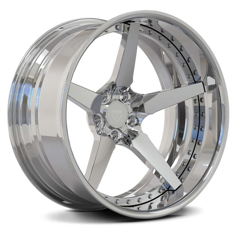 RV-DF14 Custom Forged 2-Piece 5 Spoke Chrome Wheels | RVRN