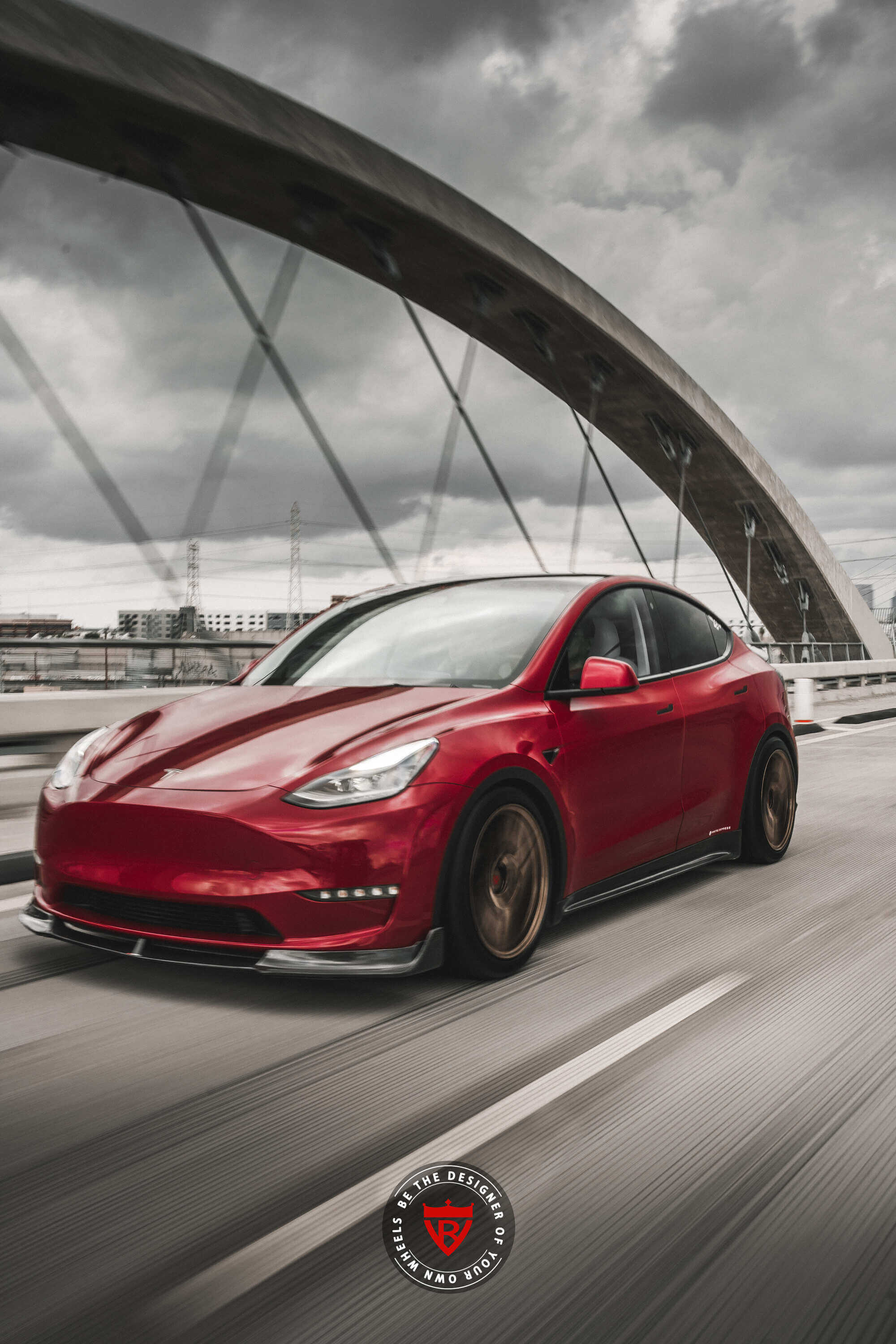 20" Gloss Bronze Forged Performance Wheels for Tesla Model Y – RVRN WHEELS