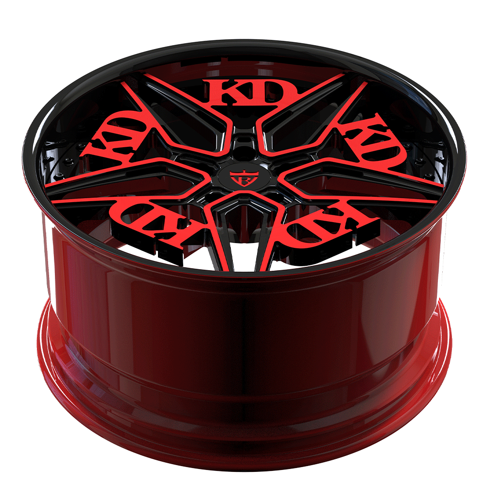 Custom Red & Black C8 Wheels | Forged KD Deep Dish Rims – RVRN WHEELS