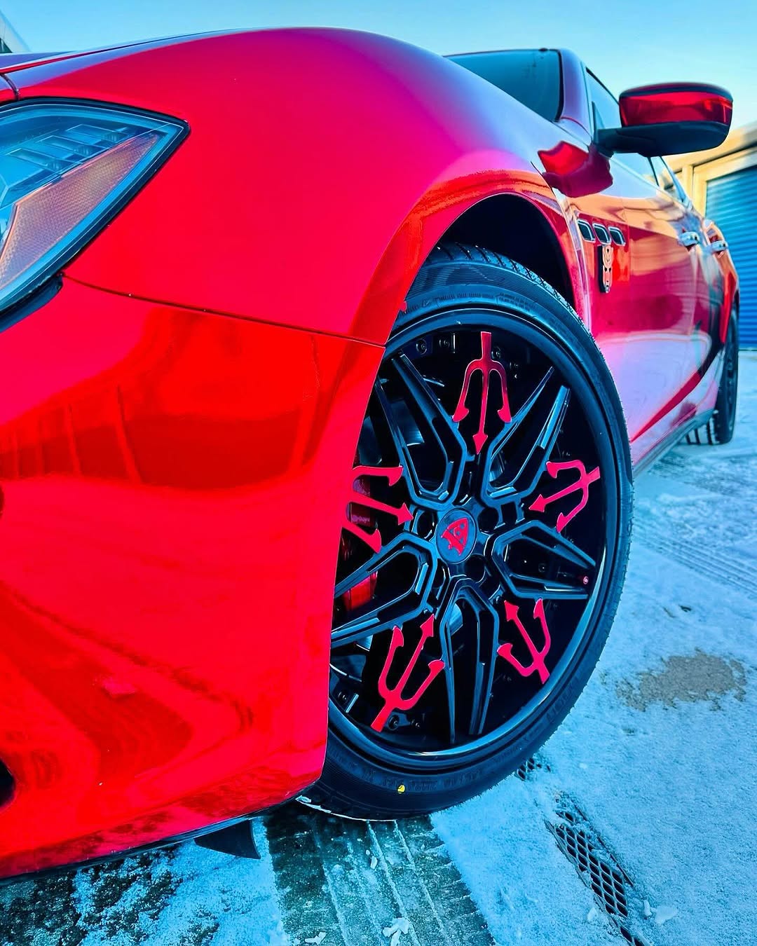 2016 Maserati Ghibli Custom Red & Black Deep Dish Wheels
