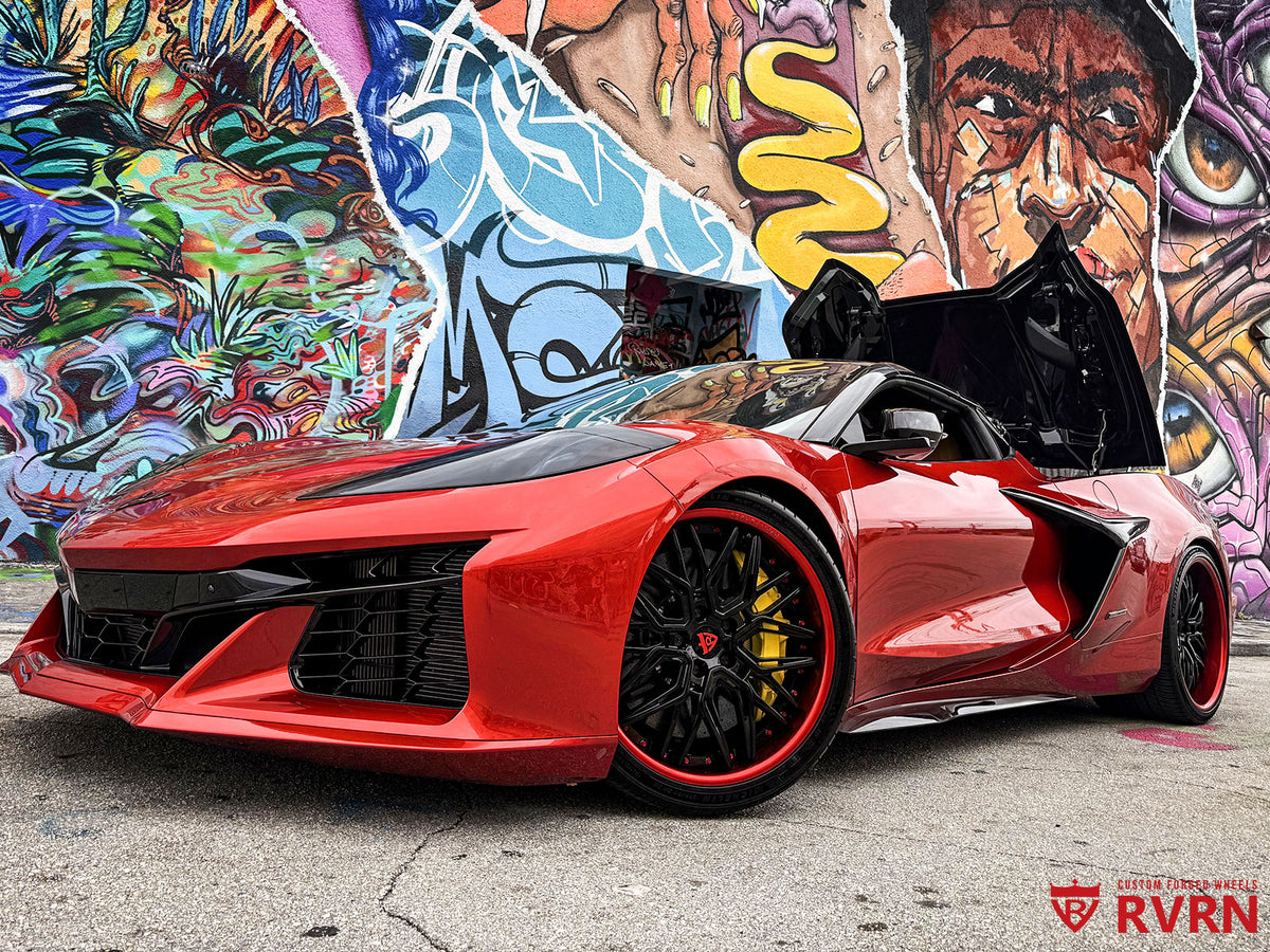 2025 Corvette E-Ray Wheels – Red Mist C8 with Custom Forged RV-T081 ...