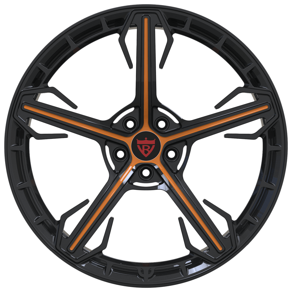 CUSTOM 1 PIECE FORGED WHITE 5 SPOKE WHEELS SERIES: RV-MA62