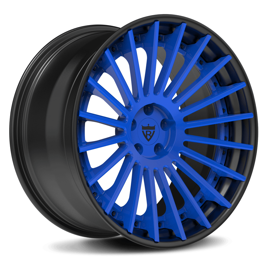 CUSTOM 2-PIECE FORGED BLUE WHEELS: RV-TR66 – RVRN WHEELS