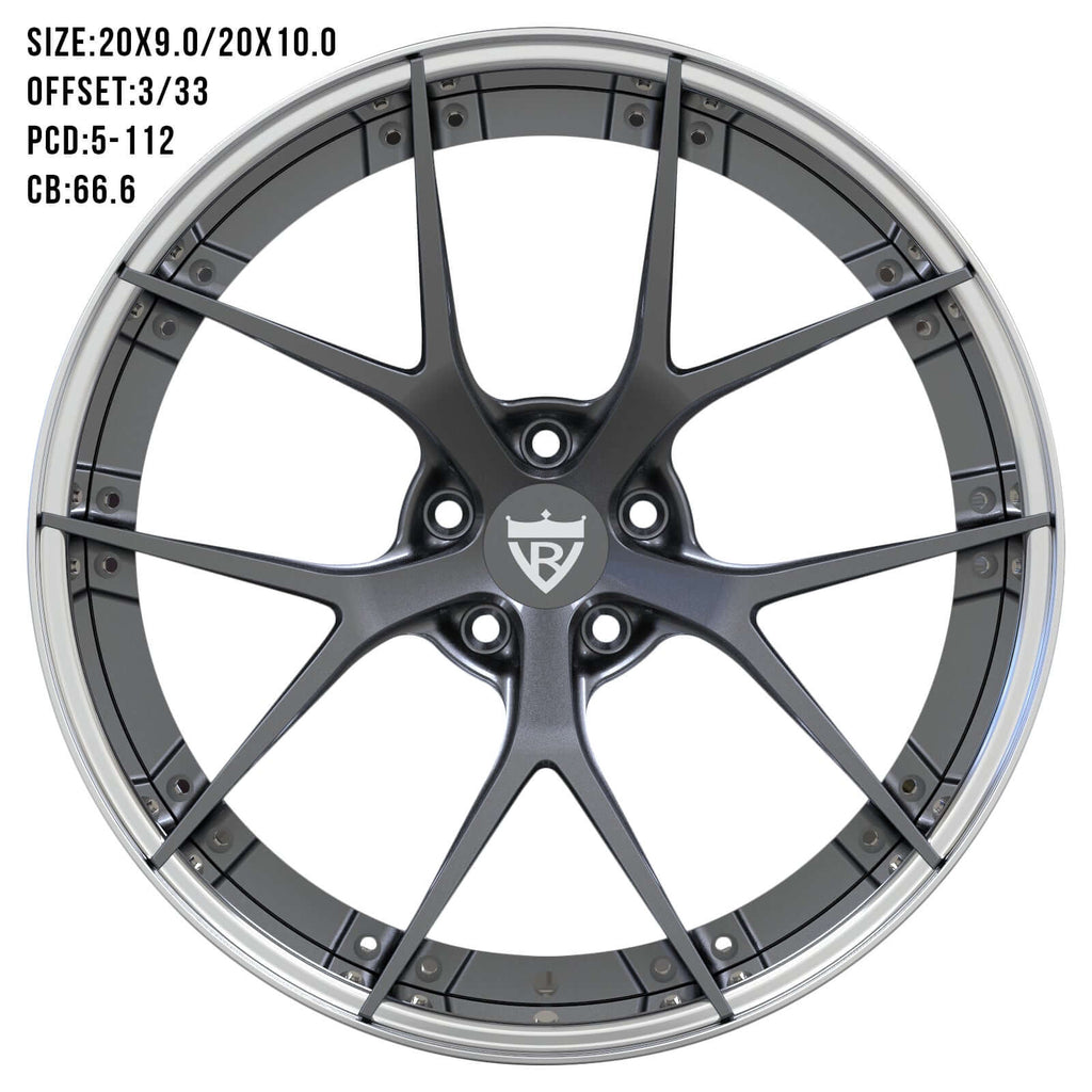 CUSTOM 2 PIECE FORGED CHROME WHEELS: RV-DB189