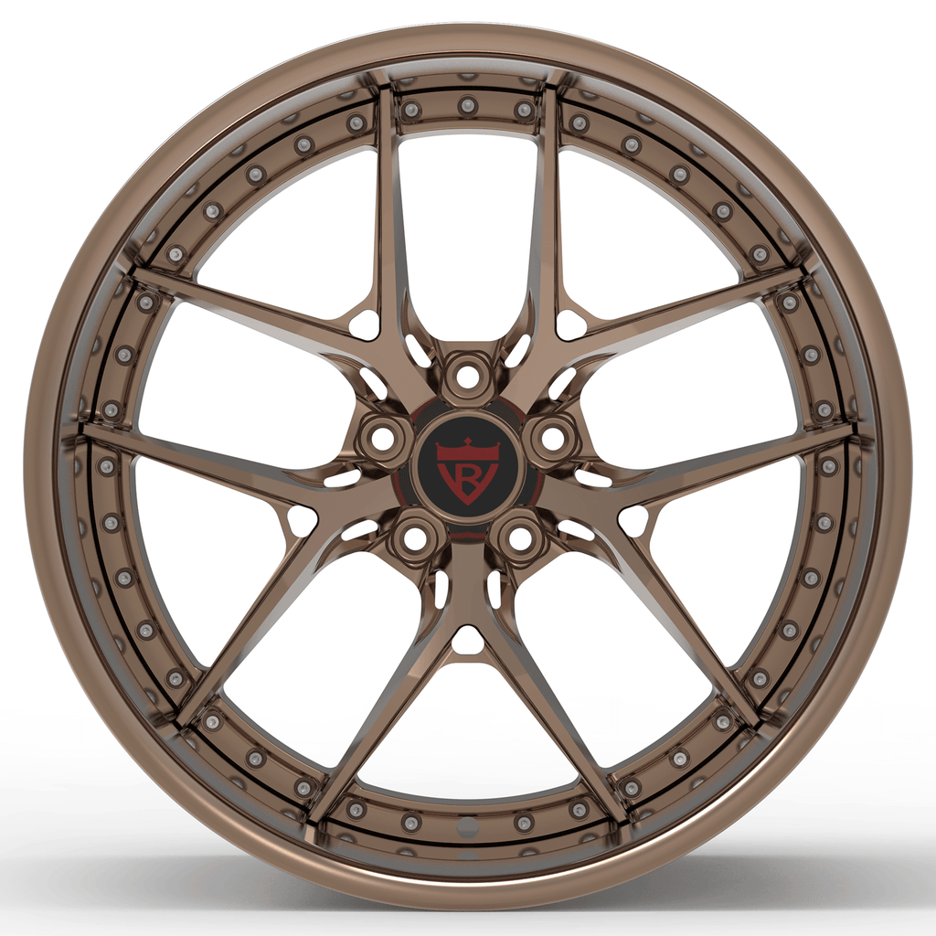 Bronze deep concave step lip forged wheels: : For trucks and SUV