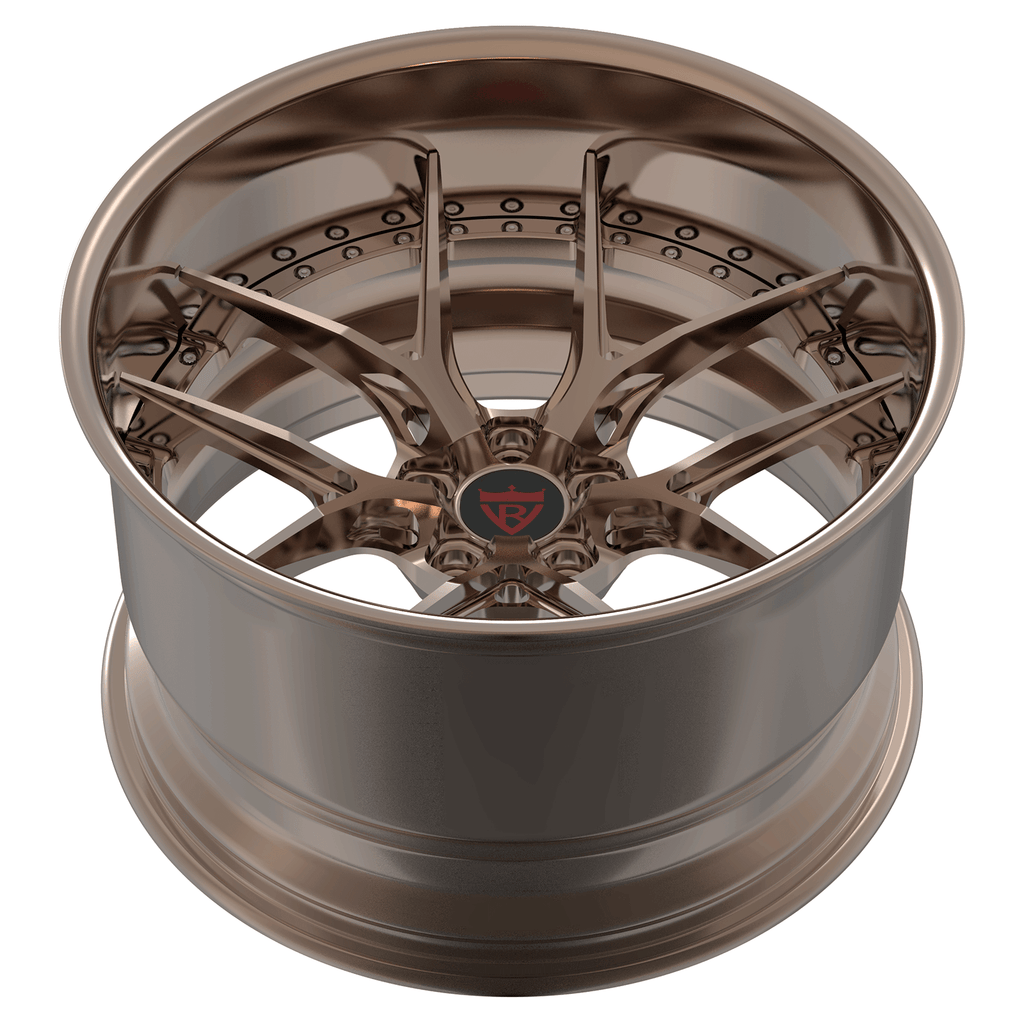 Bronze deep concave step lip forged wheels: : For trucks and SUV