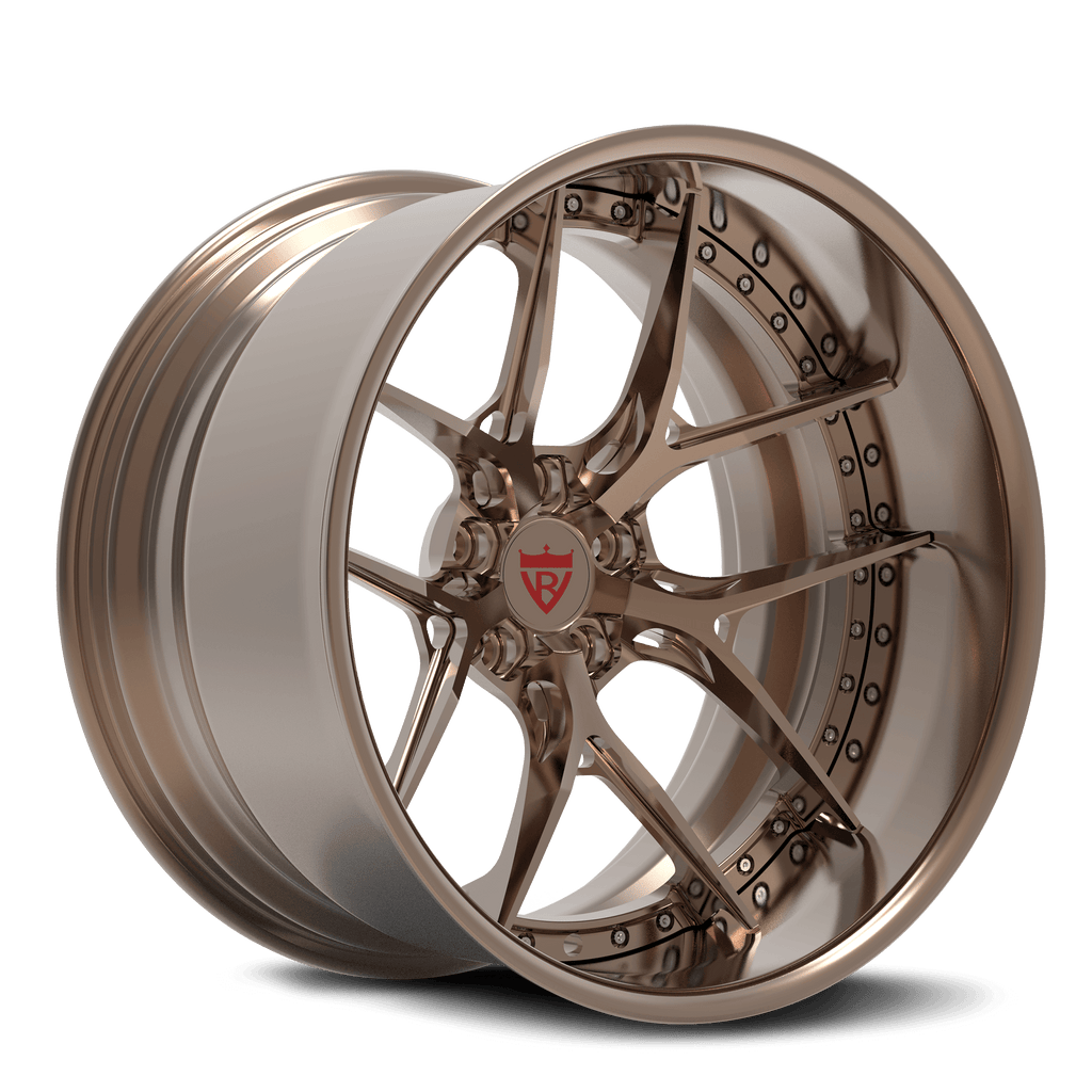 Bronze deep concave step lip forged wheels: : For trucks and SUV
