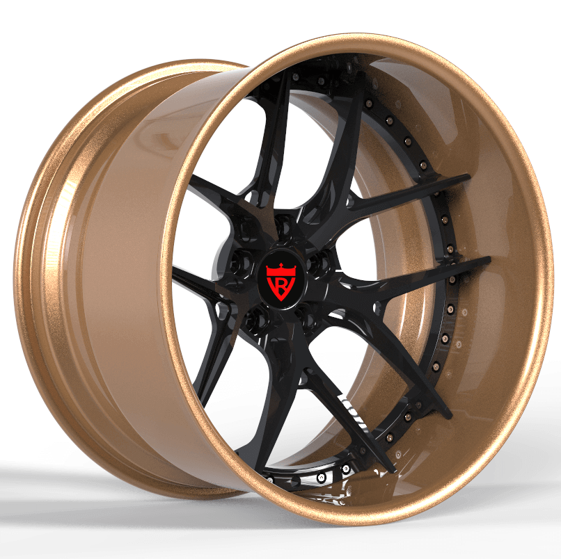 Bronze deep concave step lip forged wheels: : For trucks and SUV