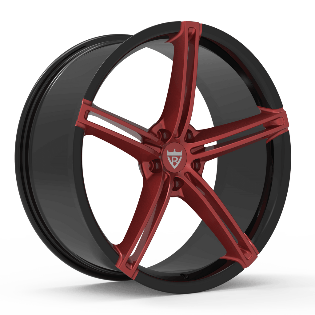 CUSTOM MONOBLOCK MAROON 5 SPOKE FORGED WHEELS: RV-MS63B