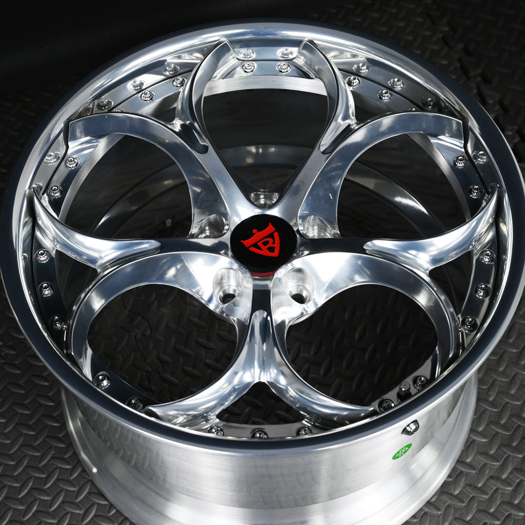 CUSTOM 2 PIECE FORGED POLISH WHEELS: RV-DS016-RVRN FORGED