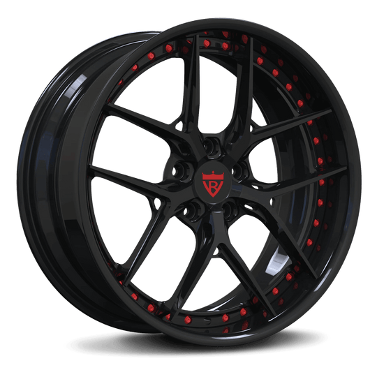 DEEP DISH 3-PIECE FORGED WHEELS RV-T081: ROSE GOLD RIMS