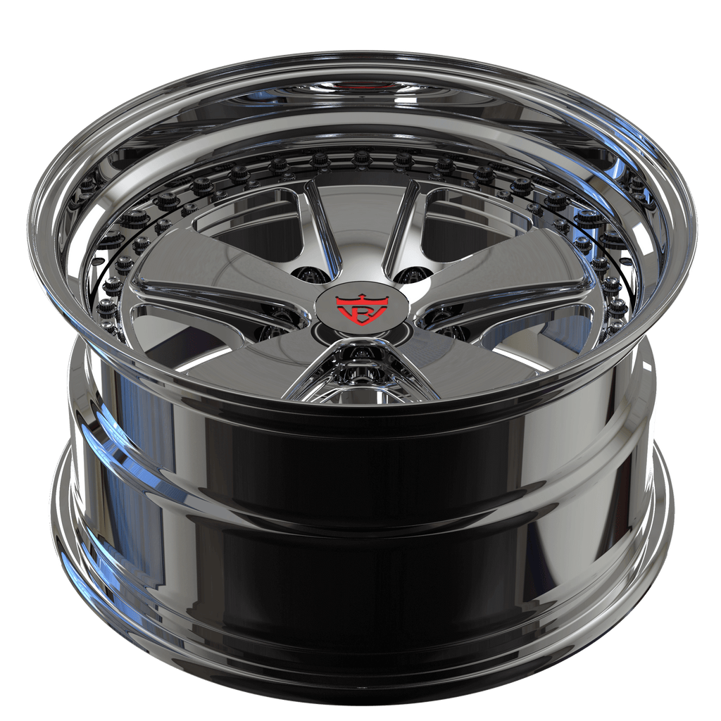 VOLKSWAGEN BEETLE: Custom 5 Spoke Deep Dish Chrome Wheels