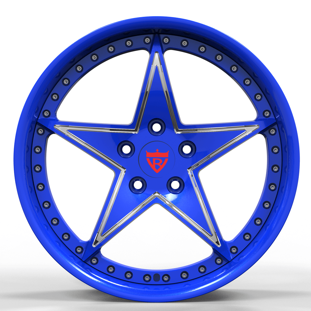 CUSTOM FORGED 2-PIECE STAR DEEP LIP WHEELS: RV-DR02
