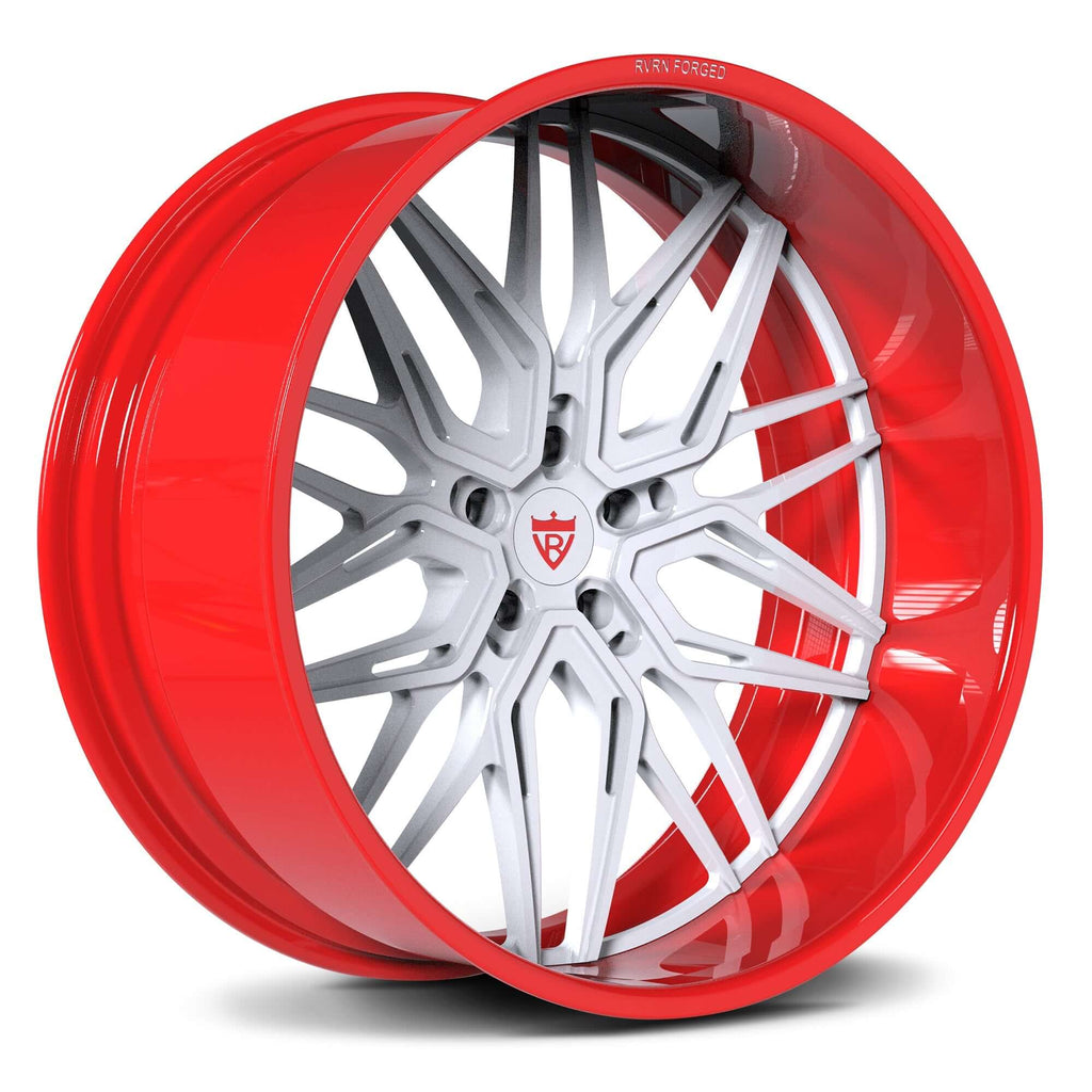 Custom Forged Deep Dish Silverado Truck Blue Wheels: RV-T081